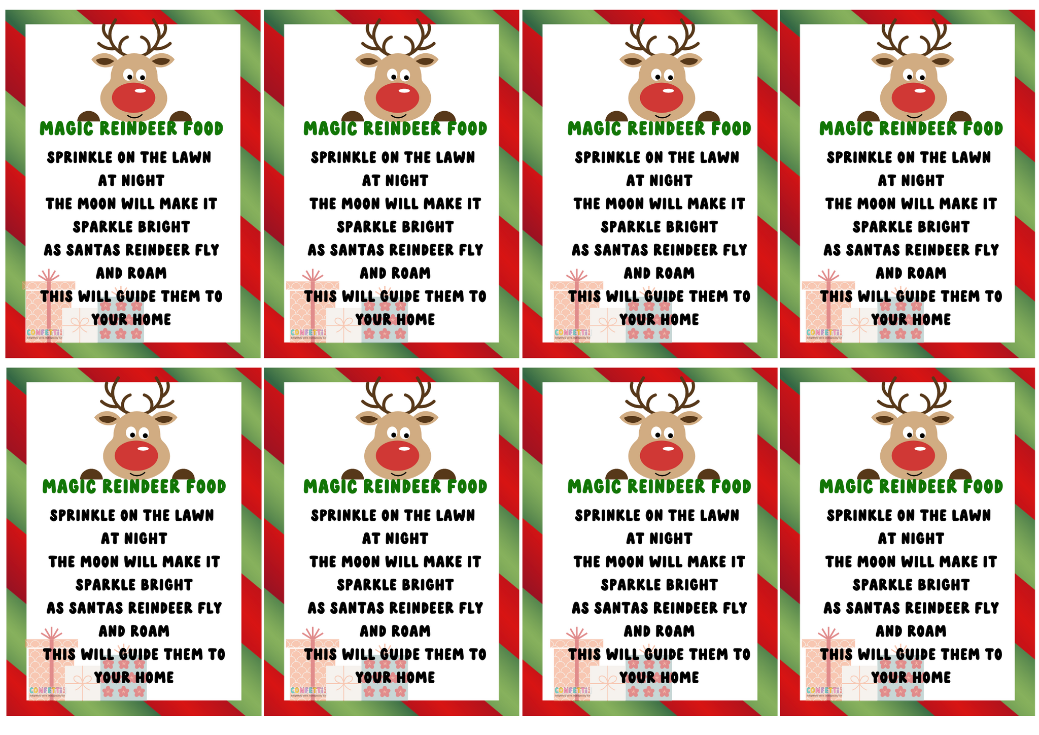 Reindeer Food Labels