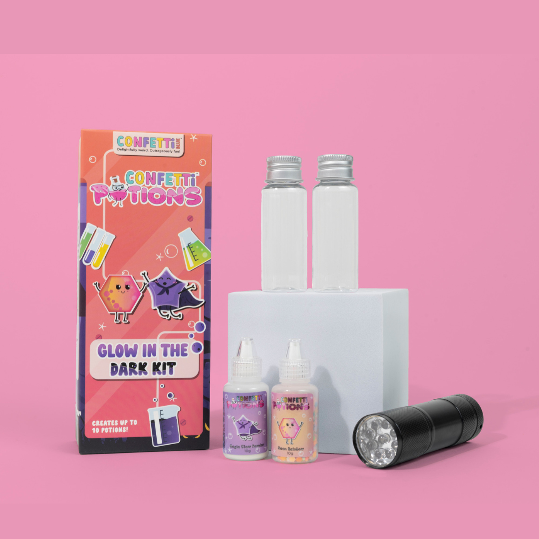 Glow in the Dark Mini Potion Kit – Confetti Blue